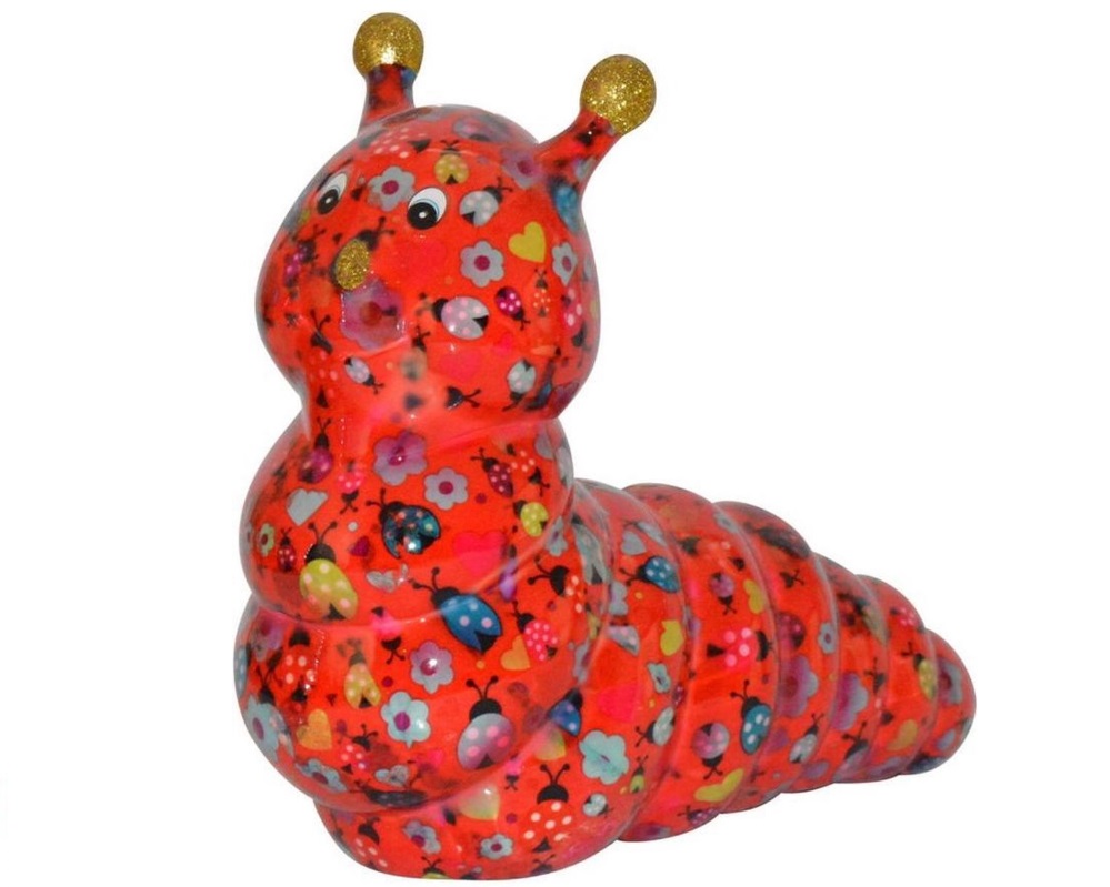 Rups Gigi Spaarpot Rood met Lieveheersbeestjes pomme pidou 148-00339rl ...